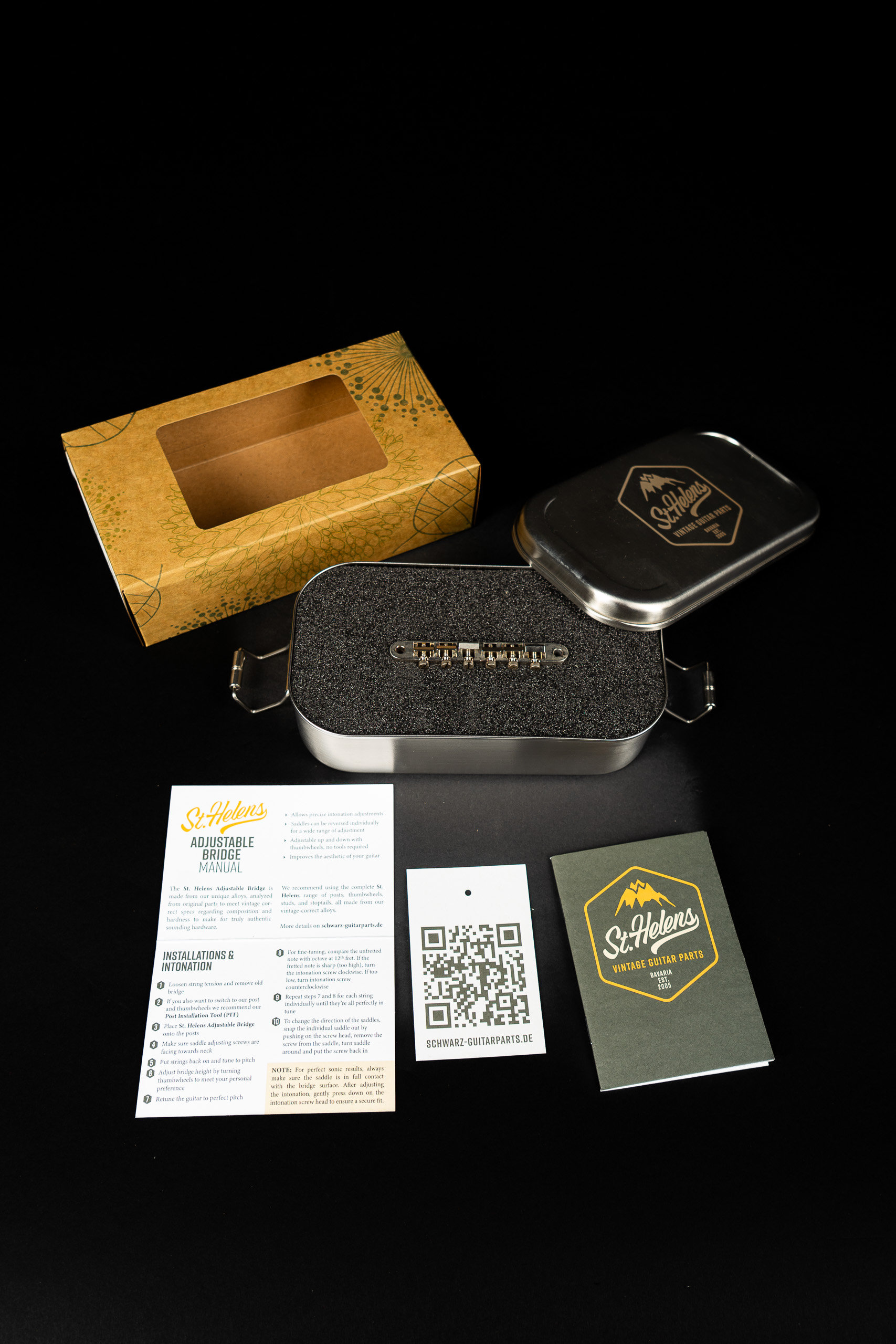 Schwarz Customs – St. Helens Classic Bridge – Nickel Aged – GuitarPoint