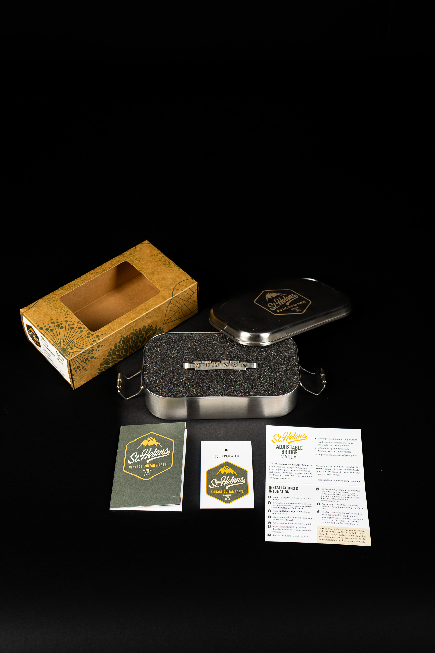 Schwarz Customs – St. Helens Low Profile Bridge – Nickel Aged – GuitarPoint