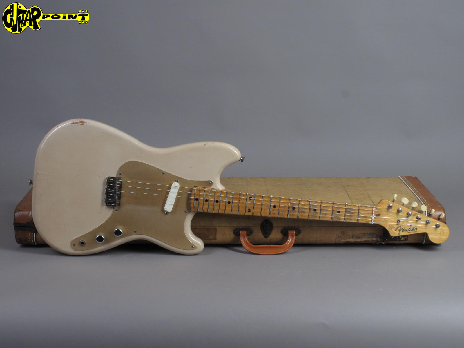 1956 Fender Musicmaster – Desert Sand – First Year! – GuitarPoint