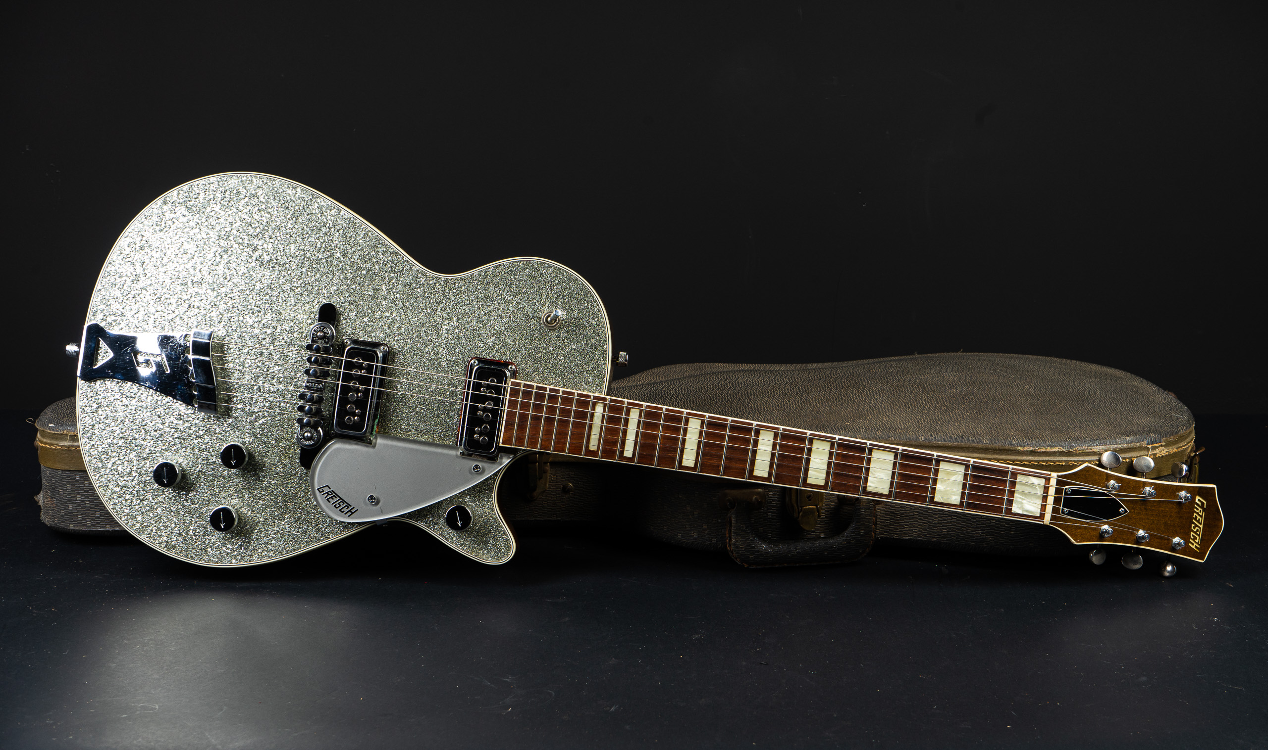 1956 Gretsch 6129 Silver Jet – Silver Sparkle – GuitarPoint