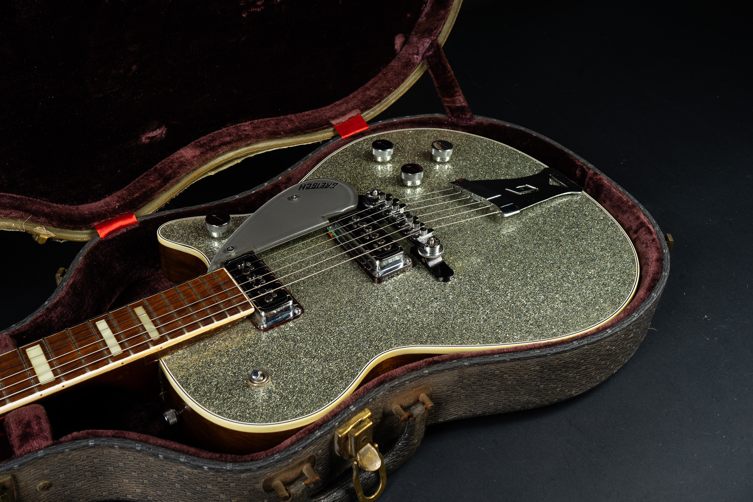 1956 Gretsch 6129 Silver Jet – Silver Sparkle – GuitarPoint