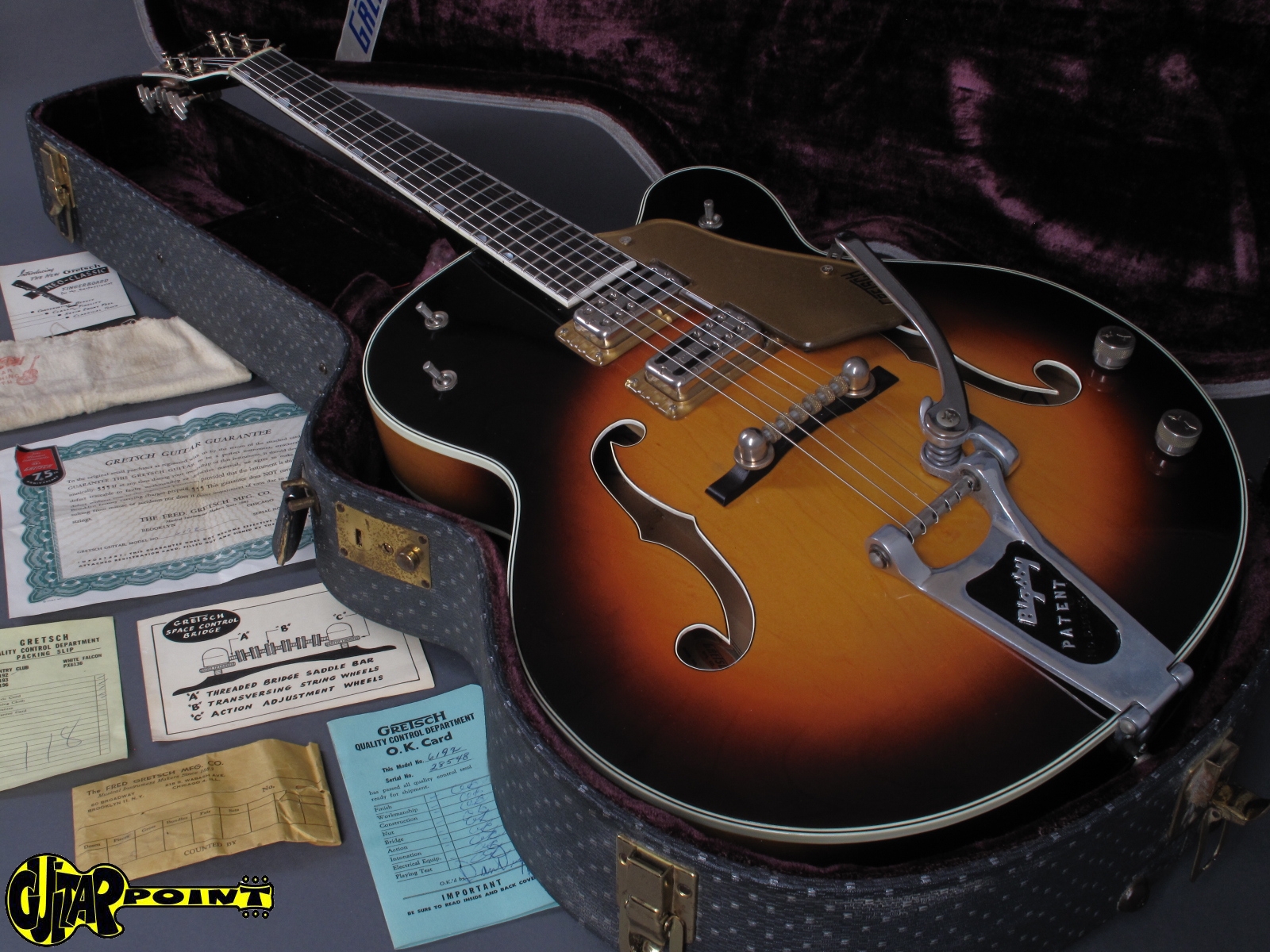 1958 Gretsch Country Club 6192 – Sunburst – GuitarPoint