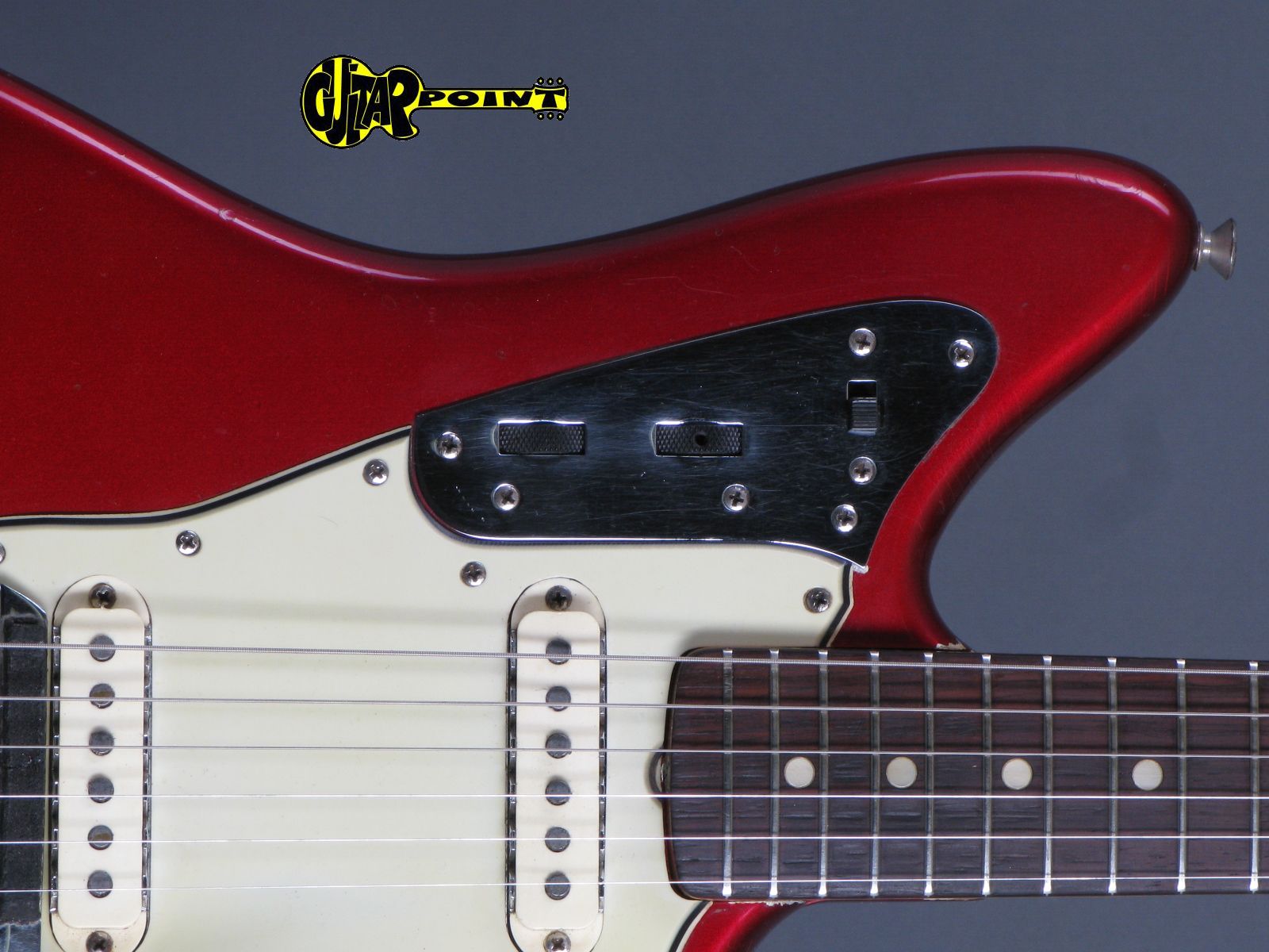 1965 Fender Jaguar – Candy Apple Red – GuitarPoint