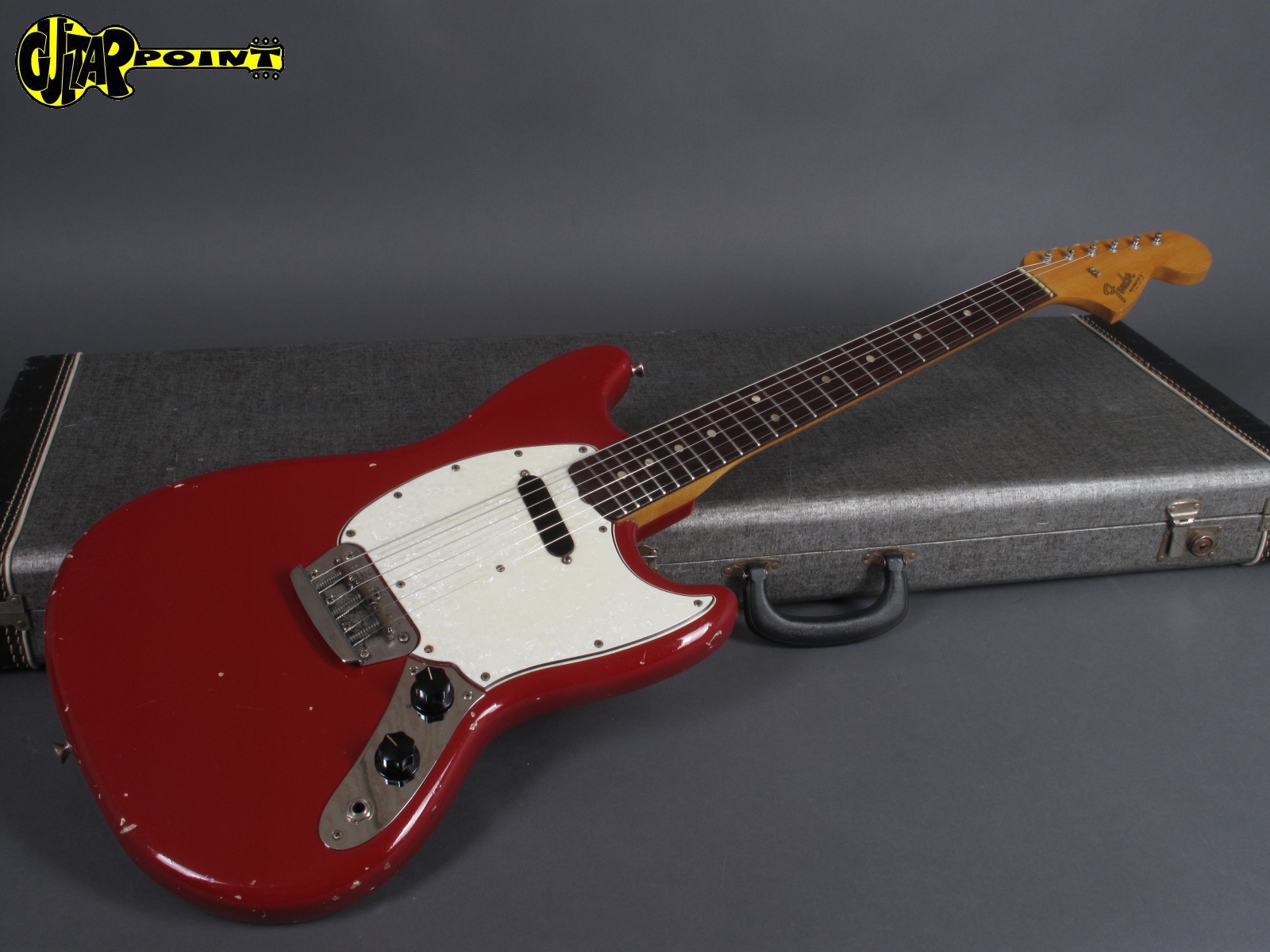 1965 Fender Musicmaster II – Dacota Red – GuitarPoint