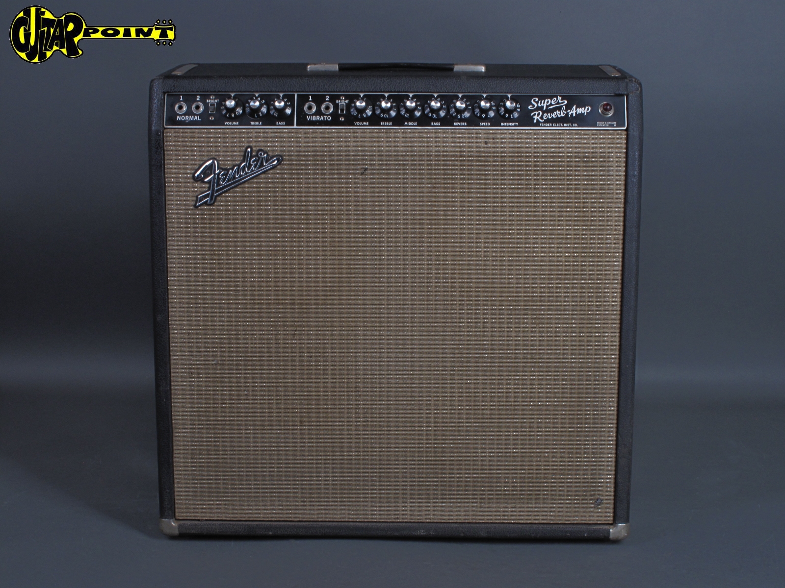 1965 Fender Super Reverb 4×10″ “Blackface” Amp – GuitarPoint