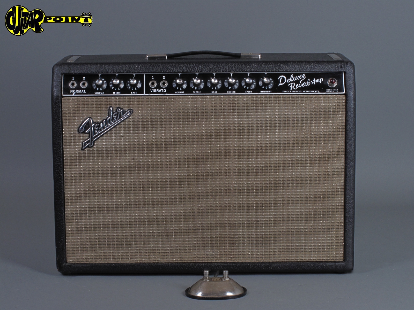 1966 Fender Deluxe Reverb Amp – Blackface – Clean !!! – GuitarPoint