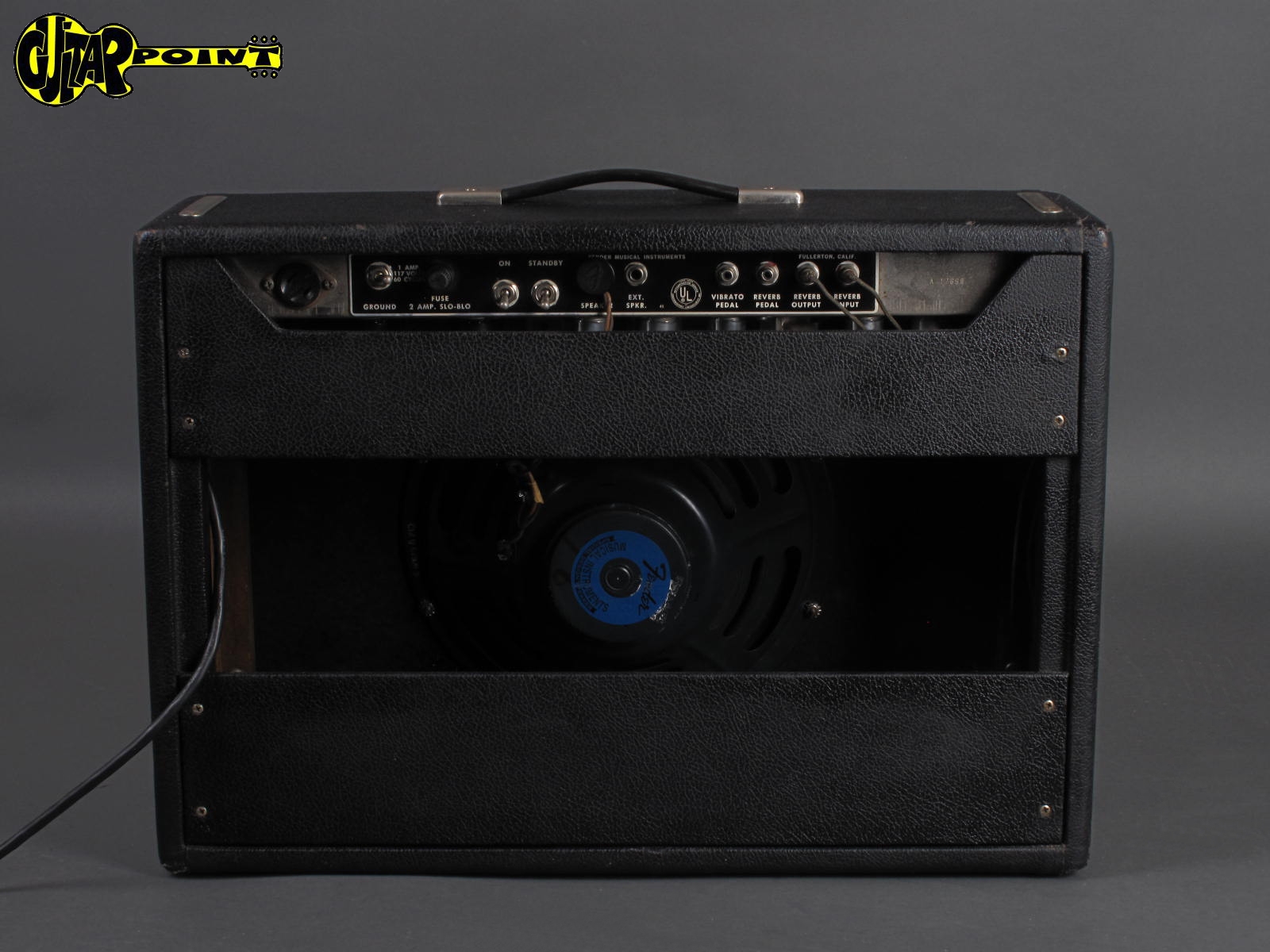 1966 Fender Deluxe Reverb Amp – Blackface !!! – GuitarPoint