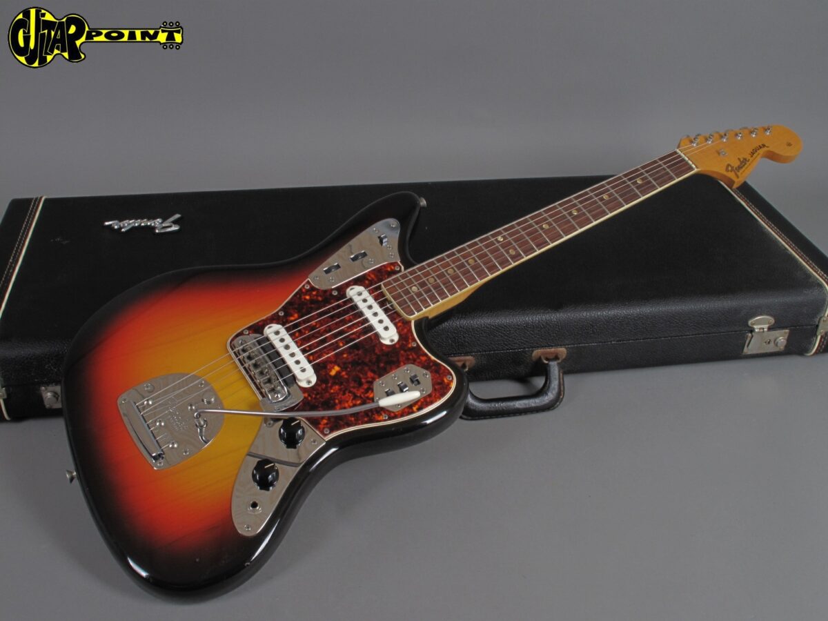 1966 Fender Jaguar in 3-tone Sunburst ...flamey neck !!! | GuitarPoint