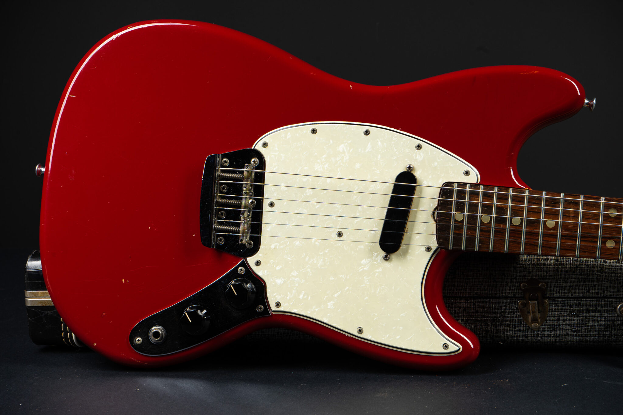 1966 Fender Musicmaster II – Red – GuitarPoint
