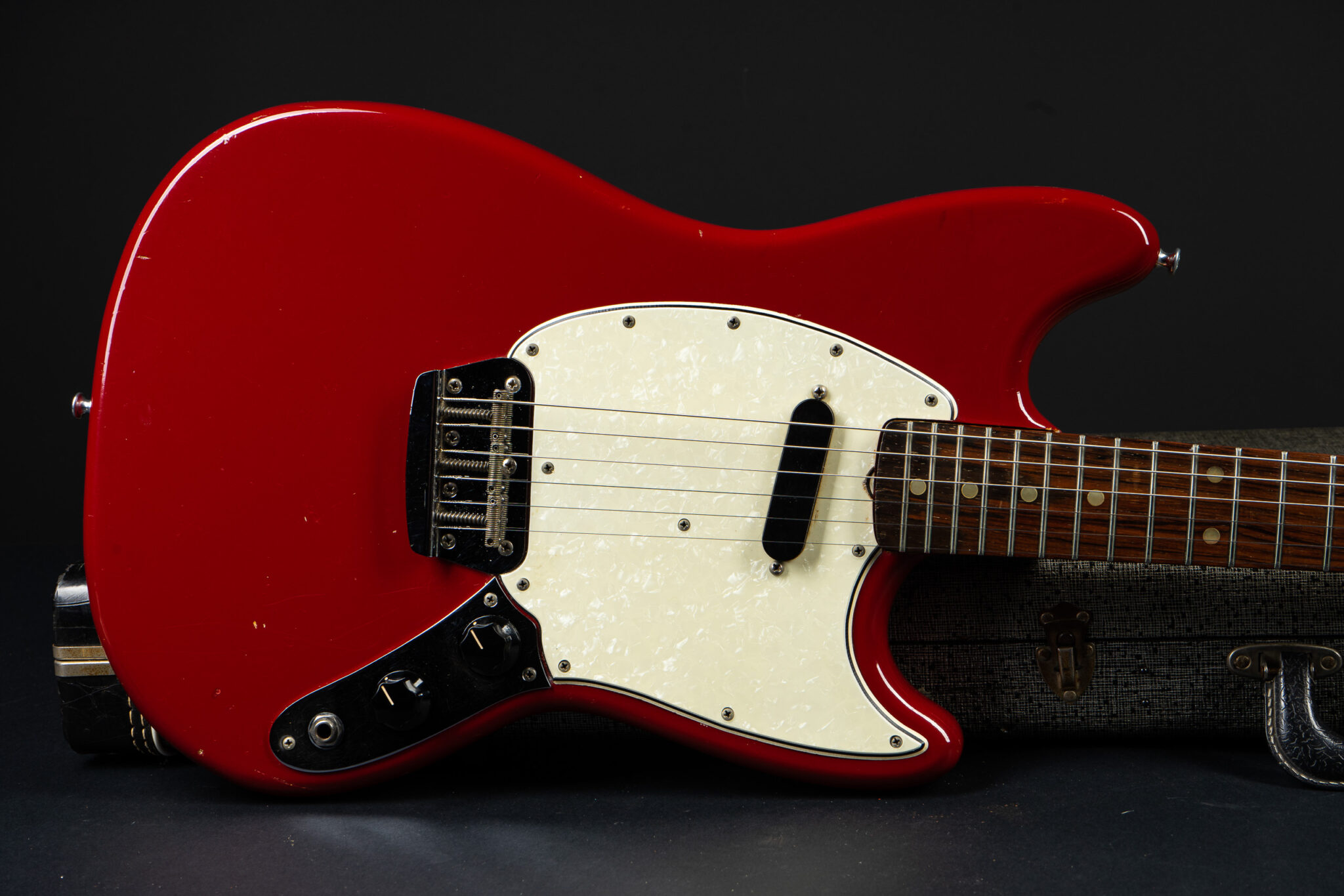 1966 Fender Musicmaster II – Red – GuitarPoint
