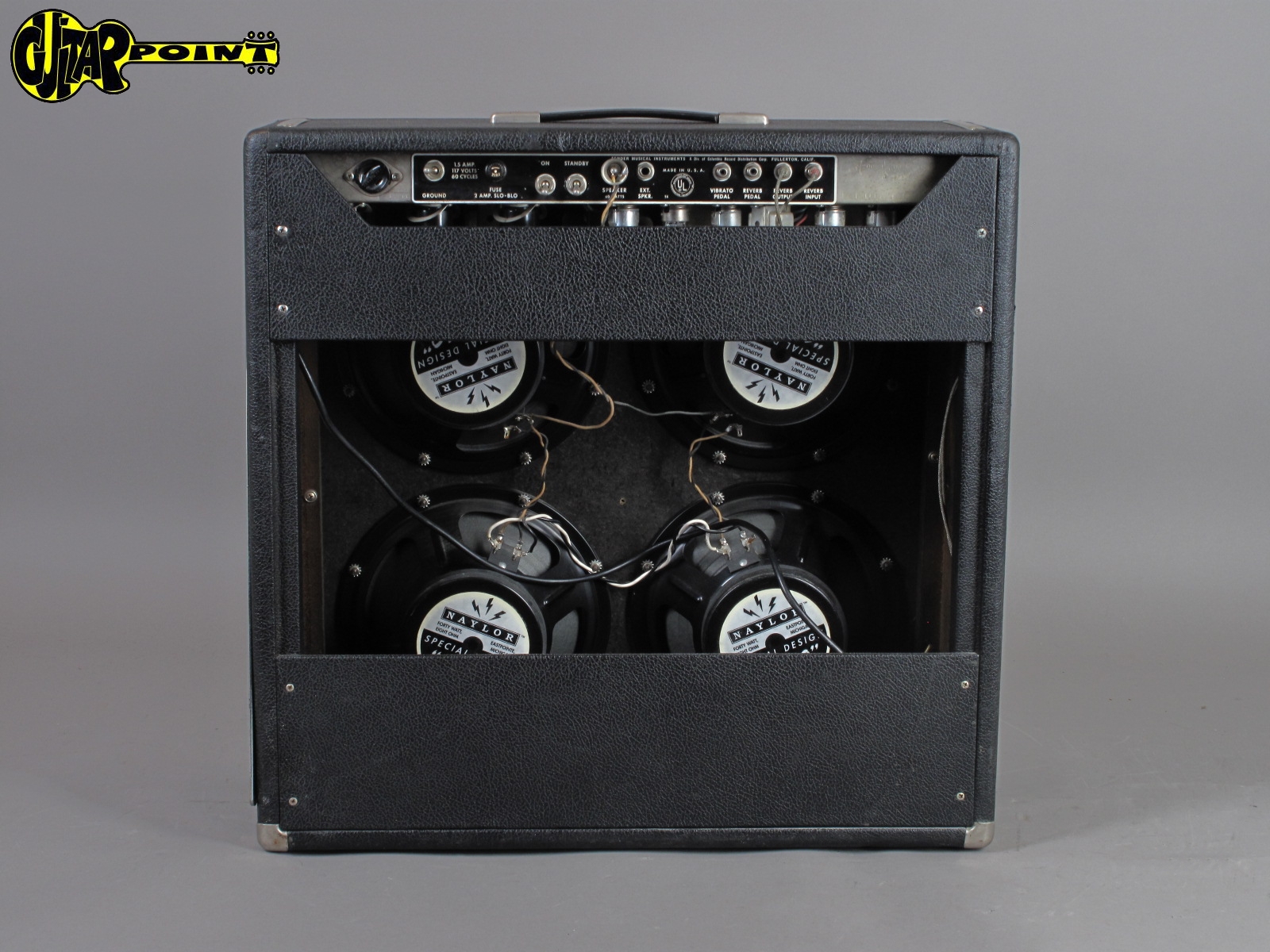 1966 Fender Super Reverb 4×10″ “Blackface” Amp – GuitarPoint