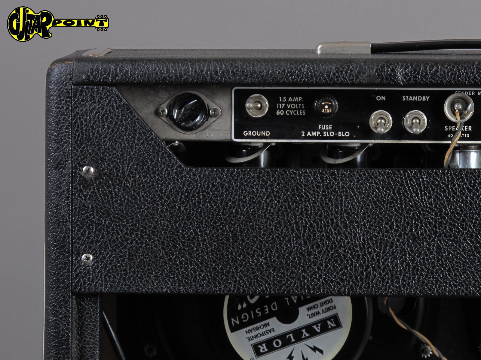 1966 Fender Super Reverb 4×10″ “Blackface” Amp – GuitarPoint