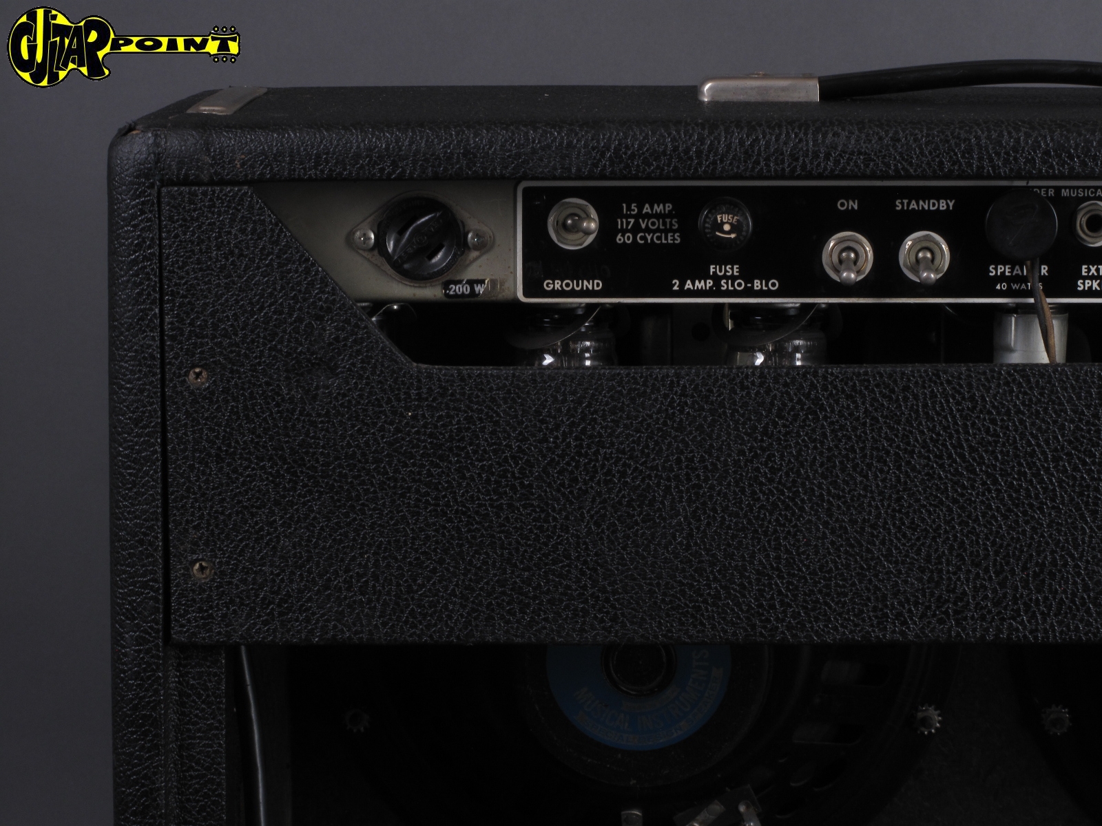 1966 Fender Super Reverb 4×10″ “Blackface” Amp – GuitarPoint