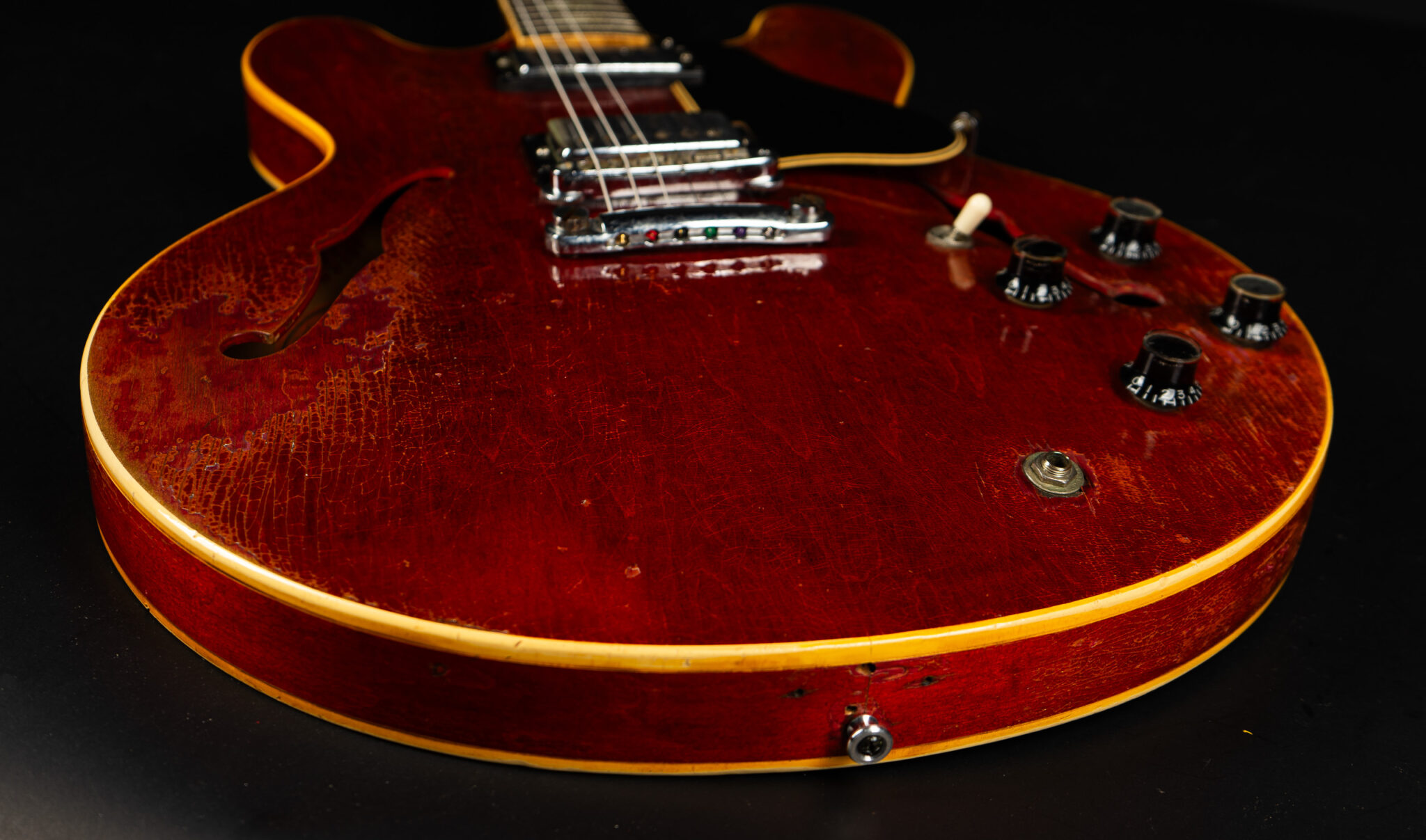1967 Gibson ES-335 TD Stoptail Conversion – Cherry – GuitarPoint