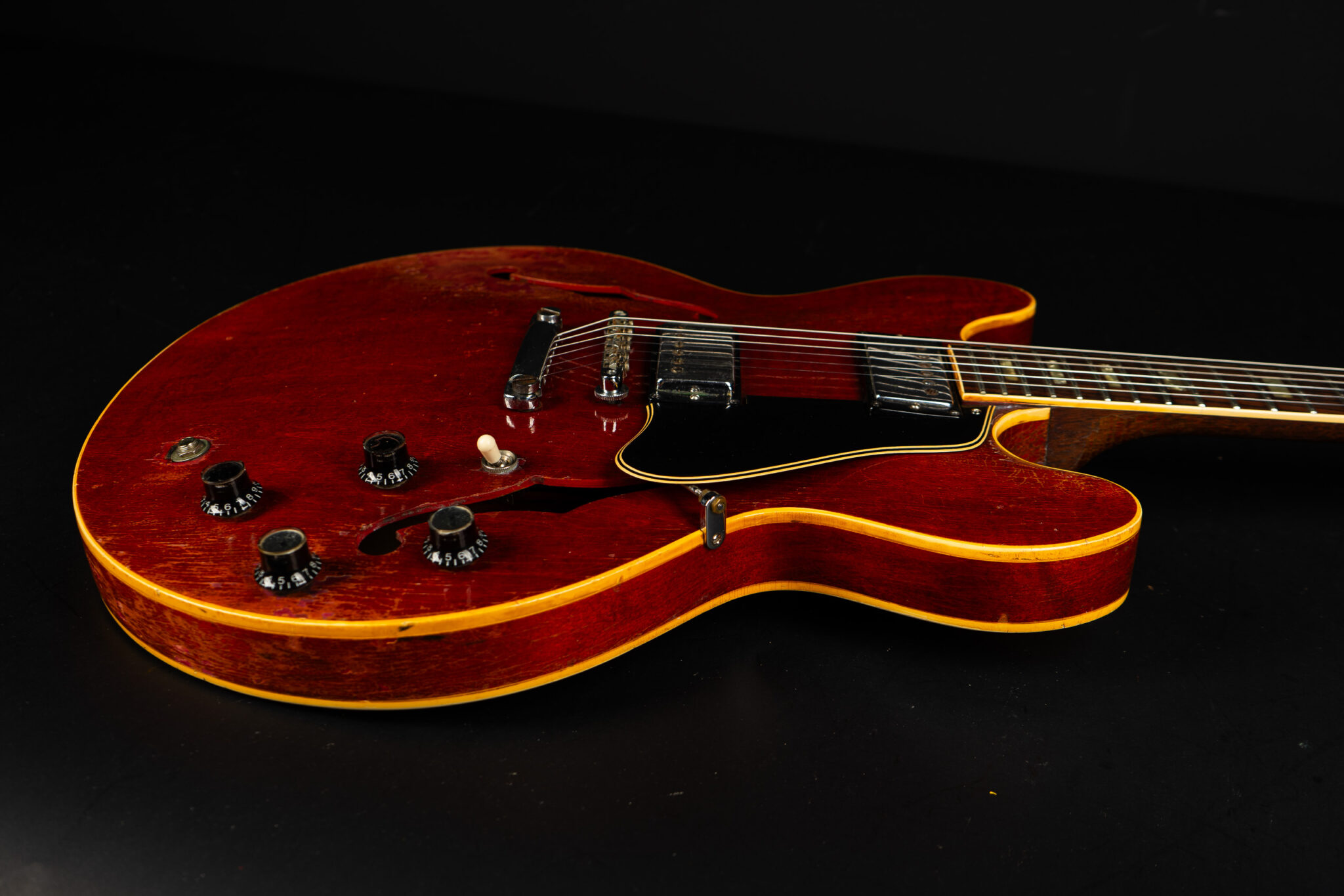 1967 Gibson ES-335 TD Stoptail Conversion – Cherry – GuitarPoint