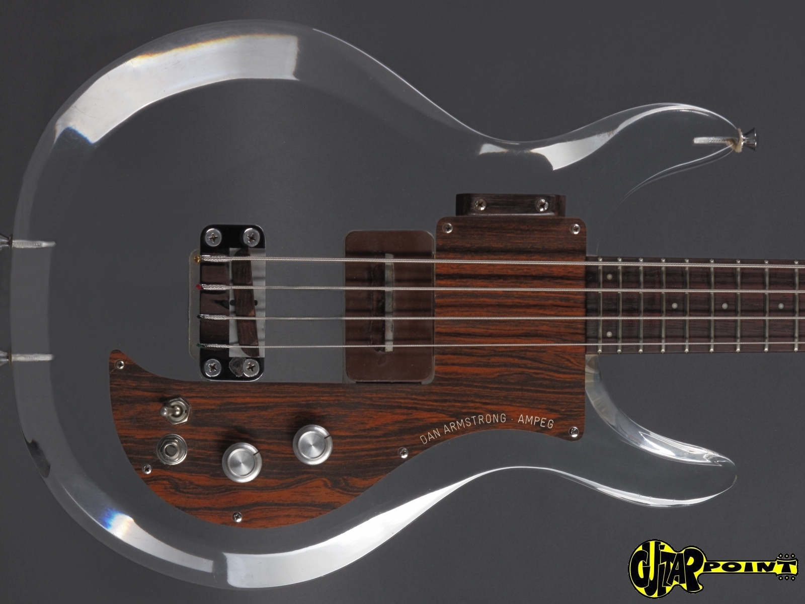 1970 Dan Amstrong (Ampeg) Lucite – Plexiglass Bass – GuitarPoint