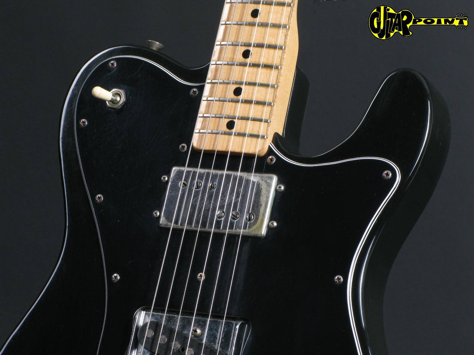 1977 Fender Telecaster Custom - Black - GuitarPoint