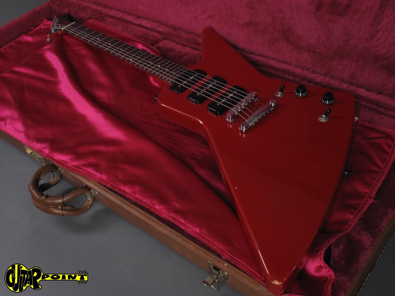 1984 Gibson Explorer III - Cardinal Red - 3x P-90! - GuitarPoint