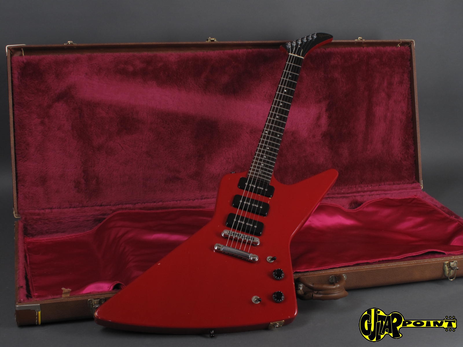 1984 Gibson Explorer III - Cardinal Red - 3x P-90! - GuitarPoint