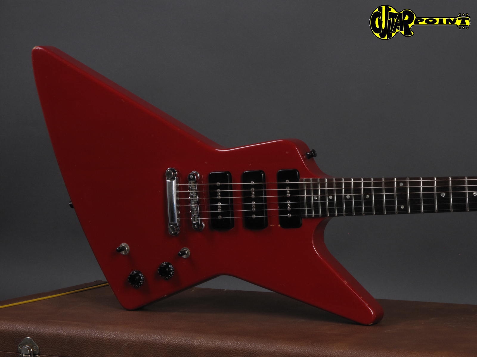 1984 Gibson Explorer III - Cardinal Red - 3x P-90! - GuitarPoint