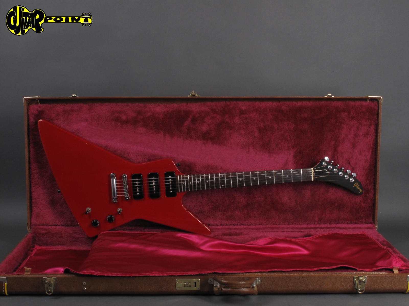 1984 Gibson Explorer III - Cardinal Red - 3x P-90! - GuitarPoint