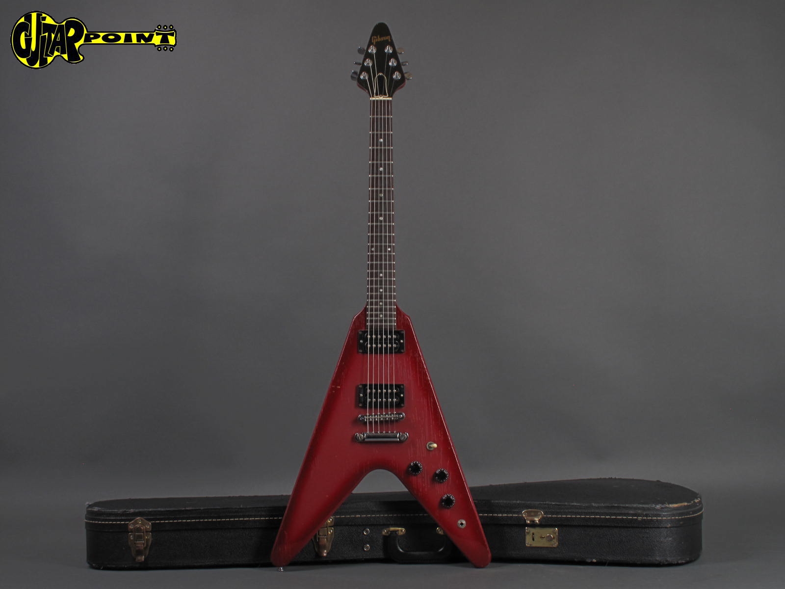 1984 Gibson Flying V – Pink Burst …rare color ! – GuitarPoint
