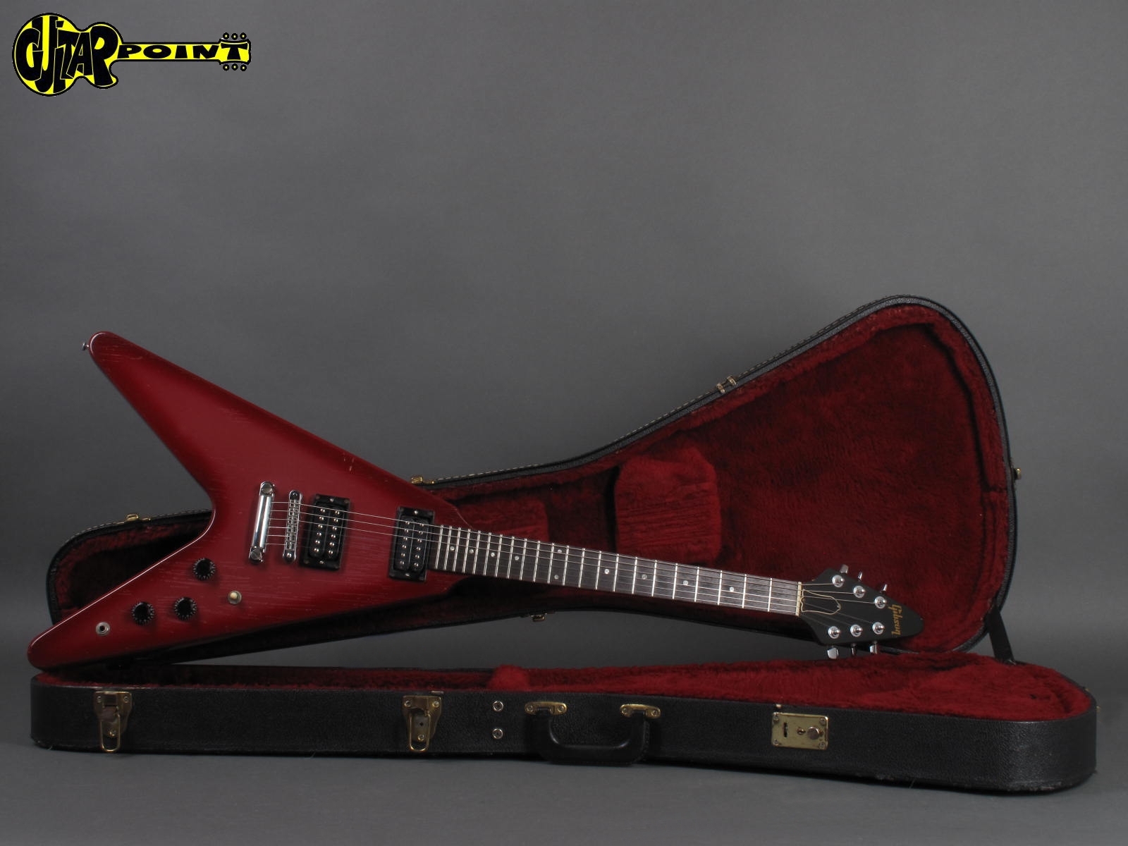 1984 Gibson Flying V – Pink Burst …rare color ! – GuitarPoint