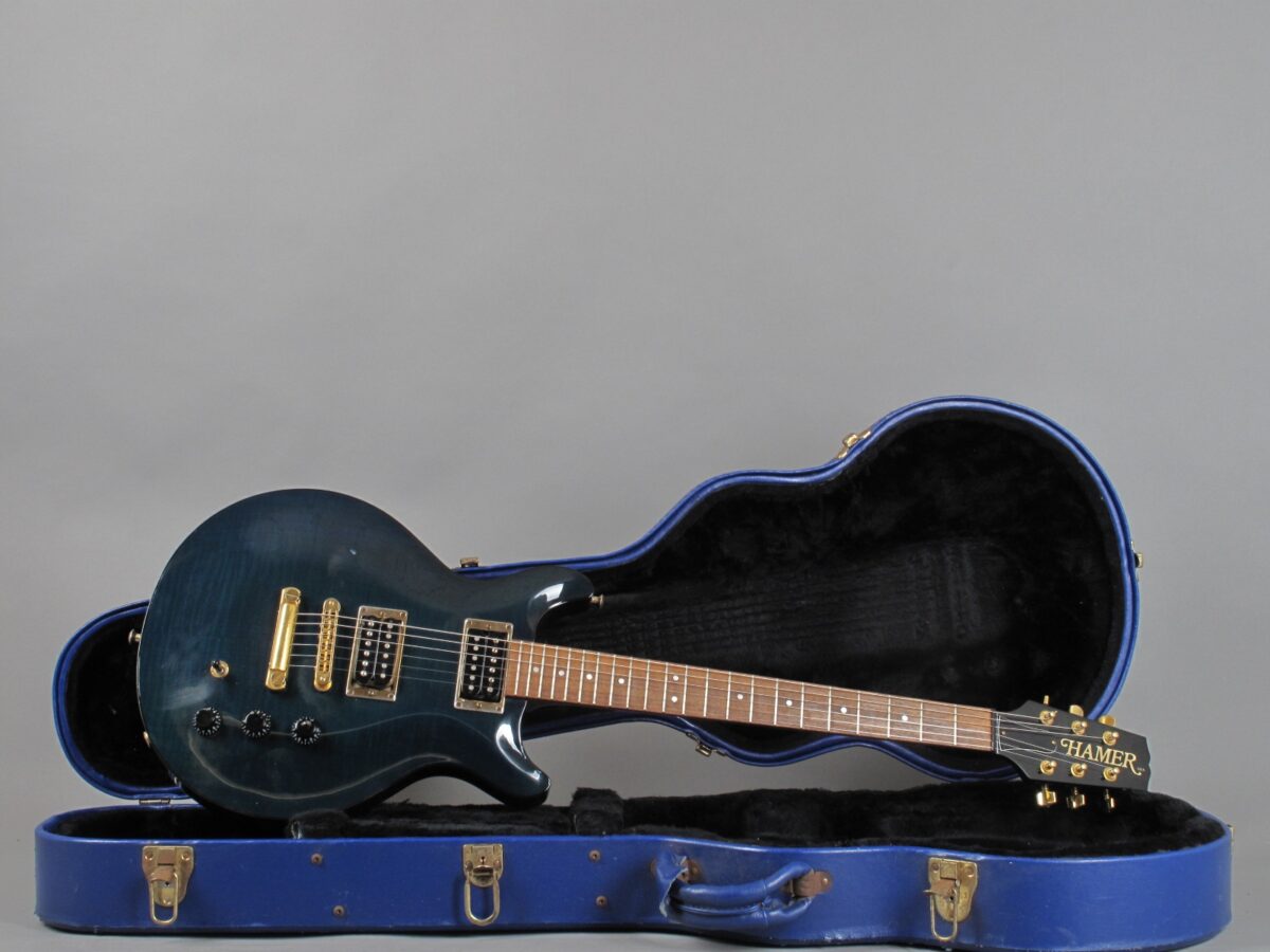 1992 Hamer Studio Archtop - Translucent Blue | GuitarPoint