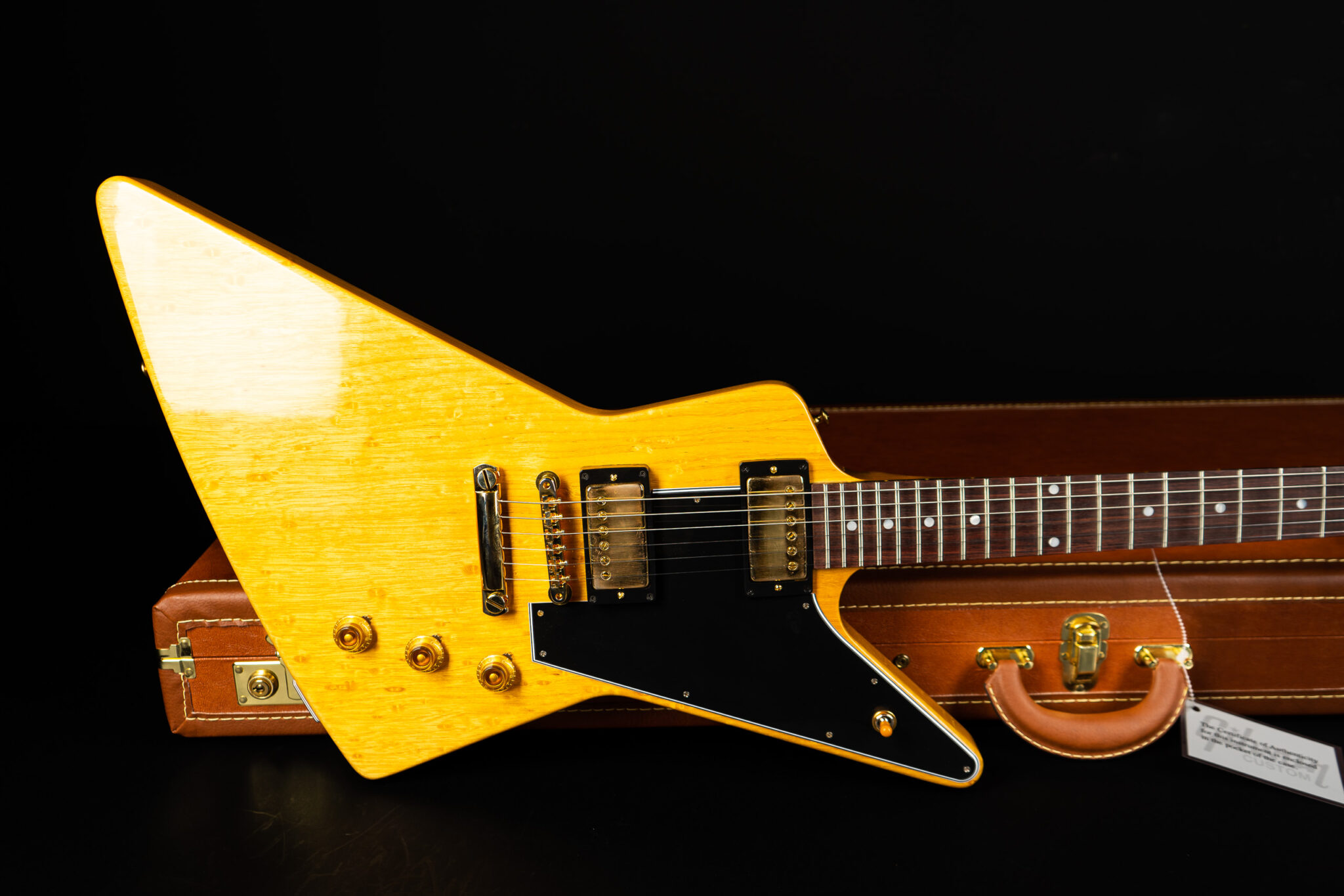 Gibson Custom Shop 1958 Explorer Korina – Black Pickguard and Birdseye ...